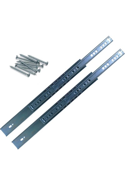 Samet 27 mm x 34,2 cm Bilyalı Dolap Çekmece Rayı