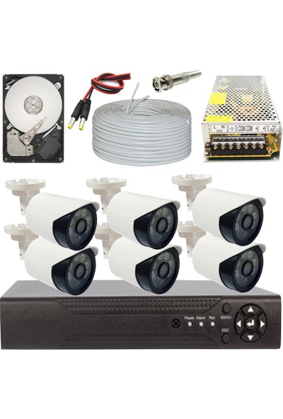 Elitcam Ahd Süper 6 Kameralı Set 1080P Full Hd