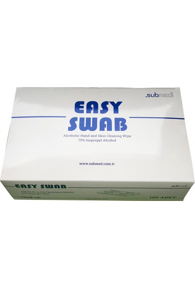 Submed Alkollü Mendil El Temizleme Mendili 100 Adet