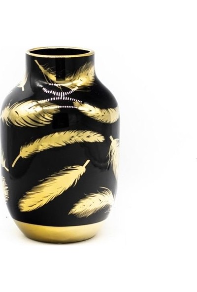 Zücev Siena Serisi 28 cm Polyester Siyah Dekoratif Vazo Siena-01 Zücev Siena Serisi 28 cm Polyester Siyah Dekoratif Vazo Siena-01