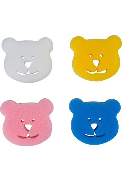 Bebekevi 4'lü Banyo Süngeri Ayıcık