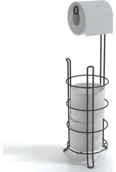 Tekno-tel AYAKLI YEDEKLİ WC TUVALET KAĞITLIK MAT SİYAH MG093 Tekno-tel AYAKLI YEDEKLİ WC TUVALET KAĞITLIK MAT SİYAH MG093