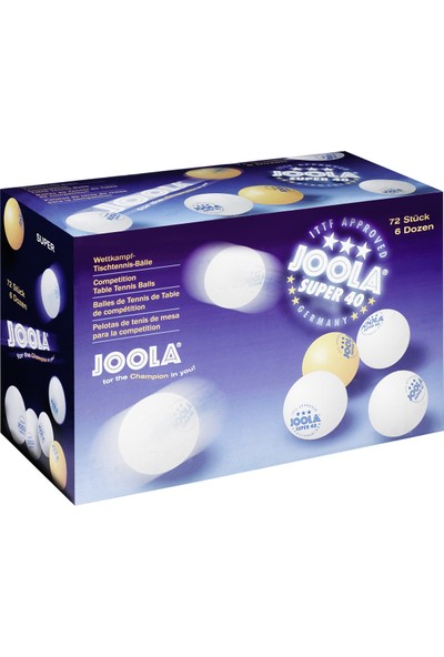 Joola Super 40 ITTF Onayllı Masa Tenisi Topu - 72 Adet x 1 Kutu Joola Super 40 ITTF Onayllı Masa Tenisi Topu - 72 Adet x 1 Kutu