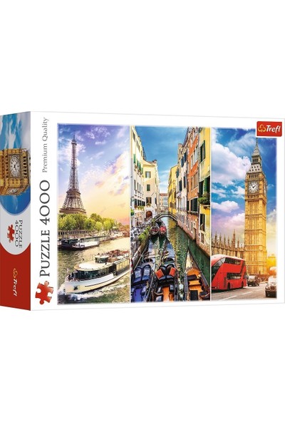 Trefl Puzzle Trip Around Europe 4000 Parça Trefl Puzzle Trip Around Europe 4000 Parça