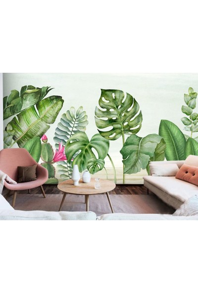 Dijiwork Tropikal Desenli Duvar Kağıdı