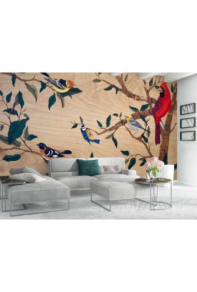 Dijiwork Tropikal Desenli Duvar Kağıdı