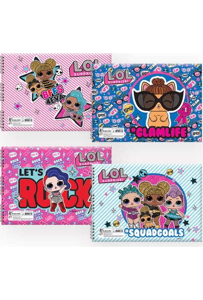 Keskin Color L.O.L. 17 x 25 Resim Defteri - 4'lü