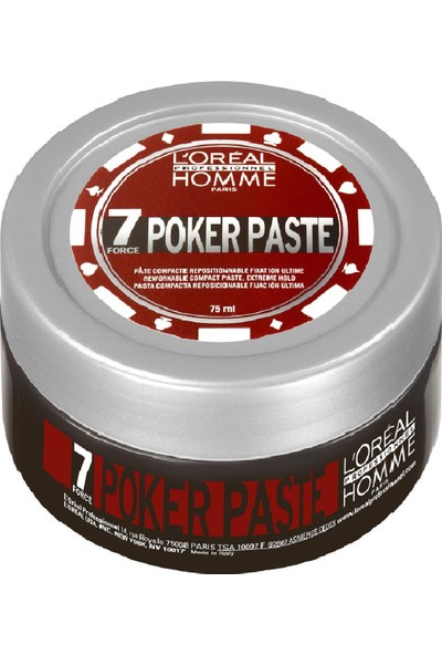L'Oréal Professionnel Homme Poker Paste Mat Wax 75Ml