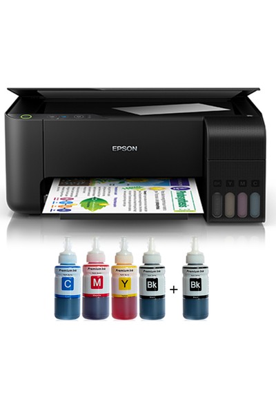 Epson Tanklı L3150 Photoink Muadil Mürekkepli Tanklı Yazıcı (1 Siyah Mürekkep ve Fotoğraf Kağıdı Hediyeli) Epson Tanklı L3150 Photoink Muadil Mürekkepli Tanklı Yazıcı (1 Siyah Mürekkep ve Fotoğraf Kağıdı Hediyeli)