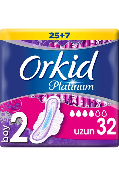Orkid Platinum Uzun 32 Adet Süper Fırsat Paketi Hijyenik Ped Orkid Platinum Uzun 32 Adet Süper Fırsat Paketi Hijyenik Ped