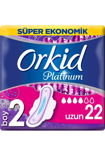 Orkid Platinum Uzun 22 Adet Süper Ekonomik Paket Hijyenik Ped Orkid Platinum Uzun 22 Adet Süper Ekonomik Paket Hijyenik Ped