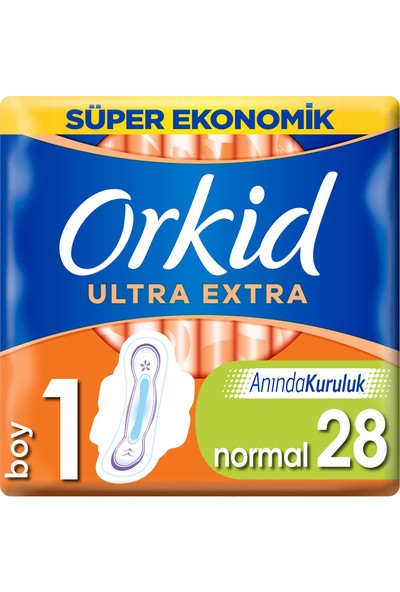 Orkid Ultra Extra Normal 28 Adet Süper Ekonomik Paket Hijyenik Ped Orkid Ultra Extra Normal 28 Adet Süper Ekonomik Paket Hijyenik Ped