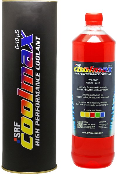 SRF Coolmax Bilgisayar Soğutma Sıvısı Kristal Kırmızı 1 lt