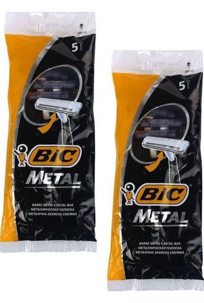 Bic Metal Tıraş Bıçağı 5 'li Poşet - Kullan-At Bıc Tıraş Aleti 2 Paket Bic Metal Tıraş Bıçağı 5 'li Poşet - Kullan-At Bıc Tıraş Aleti 2 Paket