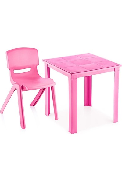 Fiore Çocuk Masa Sandalye Takımı Pembe H50 Fiore Çocuk Masa Sandalye Takımı Pembe H50