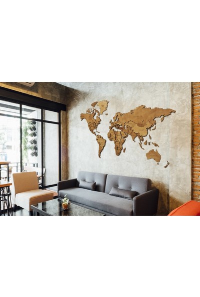 Mapofx Ahşap Dünya Haritası
