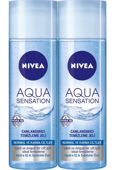 Nivea Aqua Sensation Temizleme Jeli 200 ml x 2 Adet Nivea Aqua Sensation Temizleme Jeli 200 ml x 2 Adet