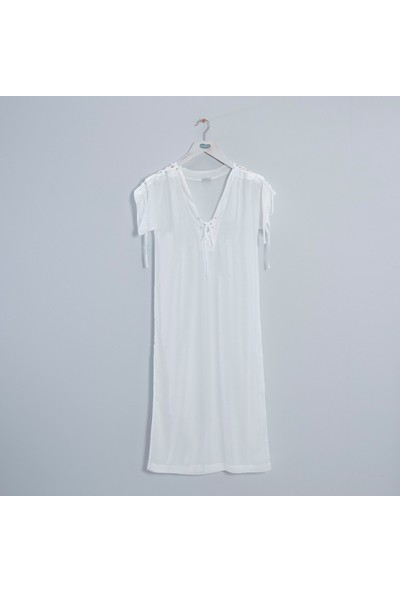 Chakra Sofia Elbise Ekru