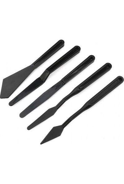 Rich Plastik Spatül Set 5'li Siyah