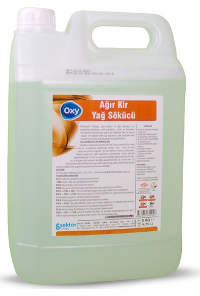 Oxy Tüm Mutfak Yüzeyleri Ağır Kir ve Yağ Sökücü 5 lt