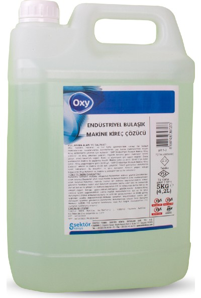 Oxy Endüstriyel Bulaşık Makineleri Kireç Çözücü 5 lt Oxy Endüstriyel Bulaşık Makineleri Kireç Çözücü 5 lt