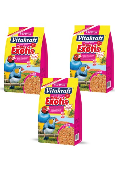 Vitakraft Premium Exotics Finch Yemi 500 gr x 3 Adet Vitakraft Premium Exotics Finch Yemi 500 gr x 3 Adet