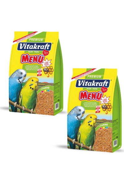 Vitakraft Menu Premium Ballı Muhabbet Kuşu Yemi 1000 gr x 2 Adet