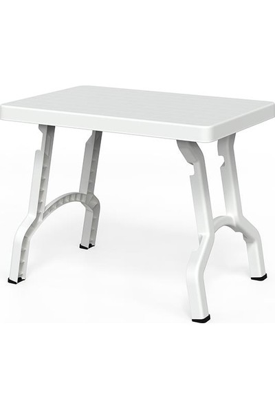 Şenyayla 2591 Beyaz Plastik Katlanır Sehpa Bahçe Sehpası