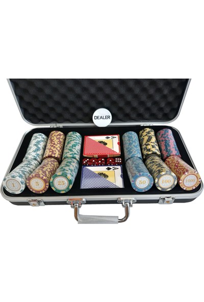 Poker Kings 14 gr Clay Poker Chip Seti 300'lü Poker Kings 14 gr Clay Poker Chip Seti 300'lü