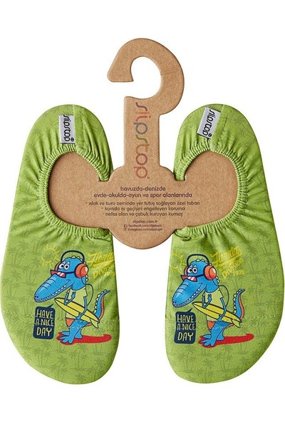 Slipstop Yeşil Çocuk Deniz & Havuz Ayakkabısı Ss19120213 Crocodile