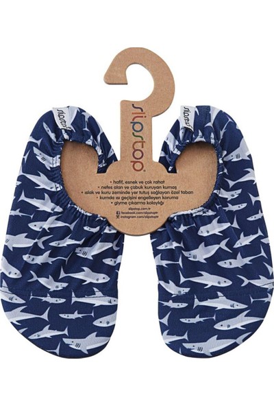 Slipstop Sharks Lacivert Erkek Çocuk Terlik