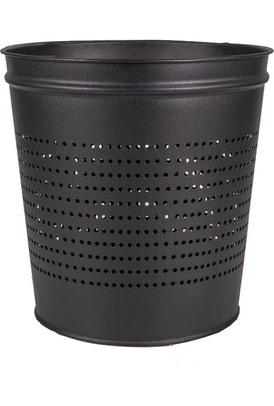 Aksesuaros Ofis Tipi Delikli Çöp Kovası Siyah New