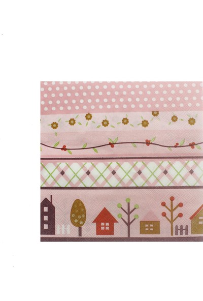 Mutlu Adım 20'li 33 cm Kağıt Peçete Motif Desenli
