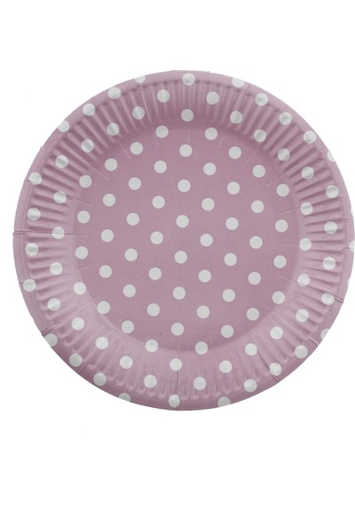 Mutlu Adım 10'lu 18 cm Puanlı Kağıt Tabak Pembe