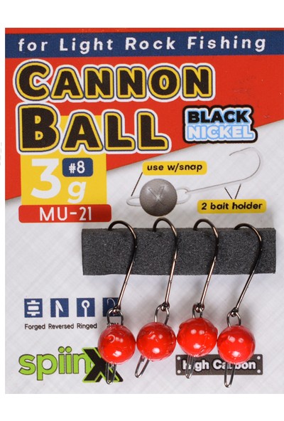 Spiinx Cannon Ball Kırmızı Jig Head Spiinx Cannon Ball Kırmızı Jig Head