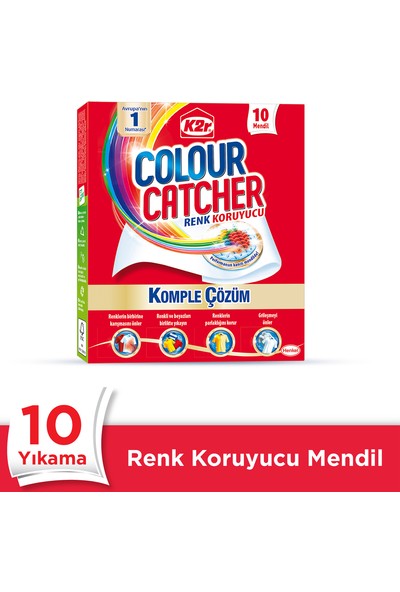 K2r Çamaşır Deterjanı Renk Koruyucu Mendil 10'lu