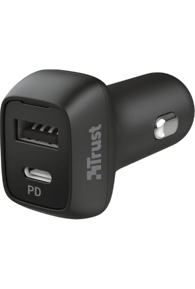 Trust Çift Ultra Hızlı Araç Şarj Cihazı USB ve USB C - Siyah Trust Çift Ultra Hızlı Araç Şarj Cihazı USB ve USB C - Siyah