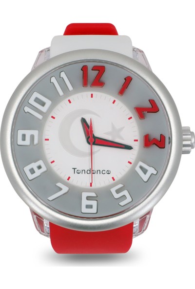 Tendence Özel Tasarım, Kırmızı Beyaz Ay Yıldız Temalı Tendence Saat
