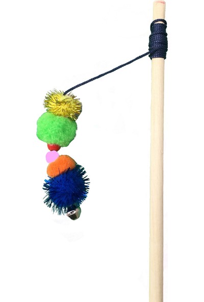 Kedi Oltası Zilli Ponponlu 40 cm Kedi Oltası Zilli Ponponlu 40 cm