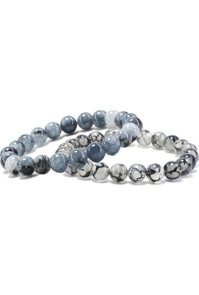 Zuk Collection Akik Doğal Taş Bileklik Seti