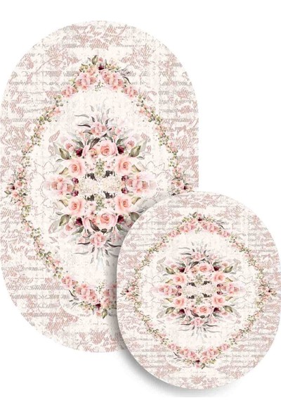 Soley 2'li Oval Süngerli Banyo Paspası