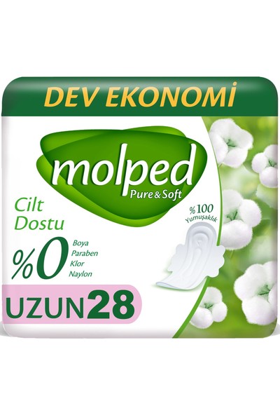 Molped Pure&Soft Hijyenik Ped Uzun Dev Ekonomik 28 Adet Molped Pure&Soft Hijyenik Ped Uzun Dev Ekonomik 28 Adet