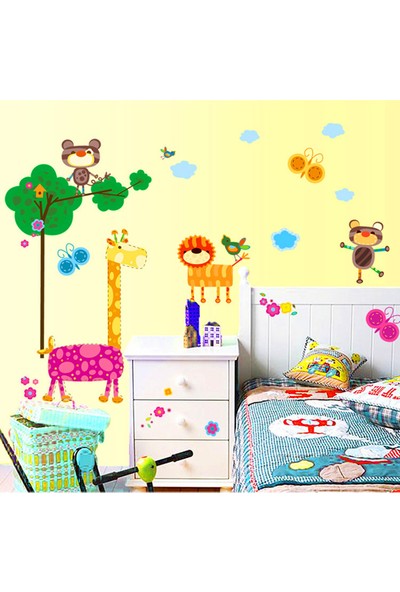 Crystal Kids Rengarenk Hayvanlar Çocuk ve Bebek Odası Duvar Sticker
