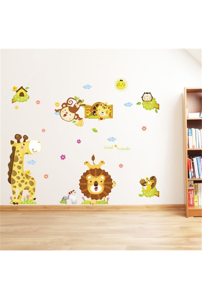 Crystal Kids Neşeli Orman Hayvanları Yuva Kreş Bebek ve Çocuk Odası Duvar Sticker