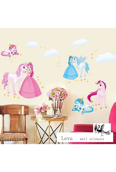 Crystal Kids Prenses Unicorn Tay Pony Bebek ve Kız Çocuk Odası Duvar Sticker Crystal Kids Prenses Unicorn Tay Pony Bebek ve Kız Çocuk Odası Duvar Sticker