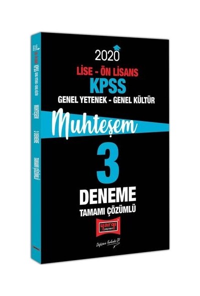 Yargı Yayınevi 2020 KPSS Lise Ön Lisans Genel Yetenek Genel Kültür Muhteşem Tamamı Çözümlü 3 Deneme Yargı Yayınevi 2020 KPSS Lise Ön Lisans Genel Yetenek Genel Kültür Muhteşem Tamamı Çözümlü 3 Deneme