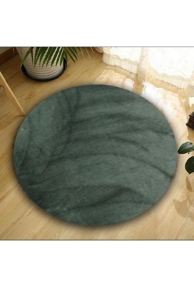 Balat Halı Dekoratif Koyu Gri Peluş Yumuşak Yuvarlak-Oval Halı Balat Halı Dekoratif Koyu Gri Peluş Yumuşak Yuvarlak-Oval Halı