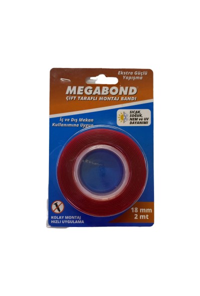 Megabond Çift Taraflı Montaj Bandı Megabond Çift Taraflı Montaj Bandı