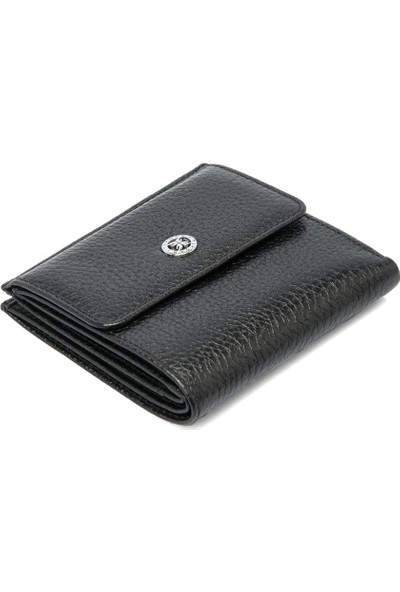 Tergan Siyah Deri Kadın Cüzdan 05627A41