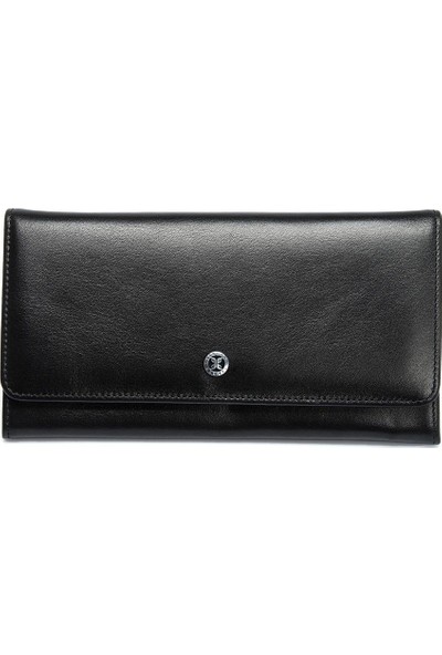 Tergan Siyah Deri Kadın Cüzdanı 05584B06